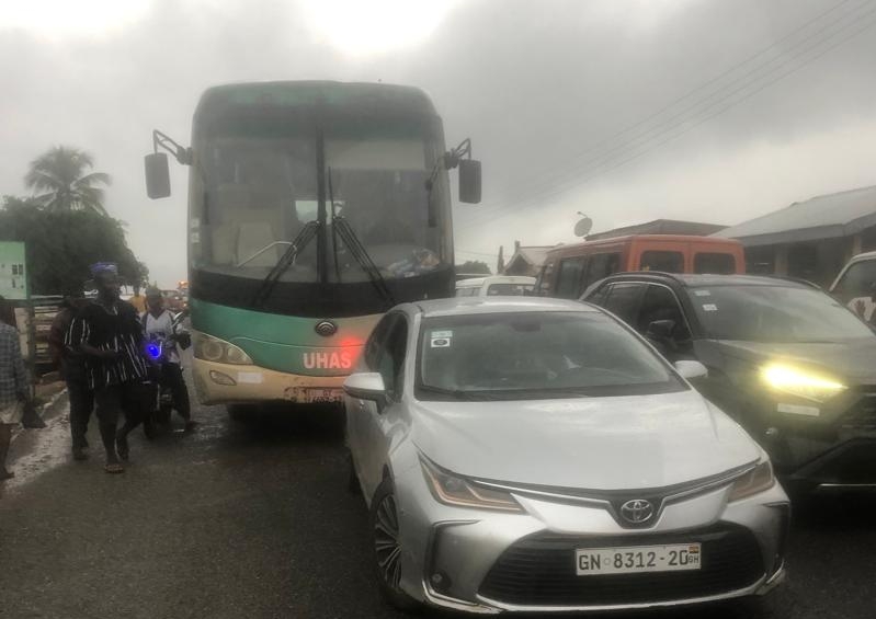 Heavy rains cause severe damage on Ho-Juapong road; motorists and ...