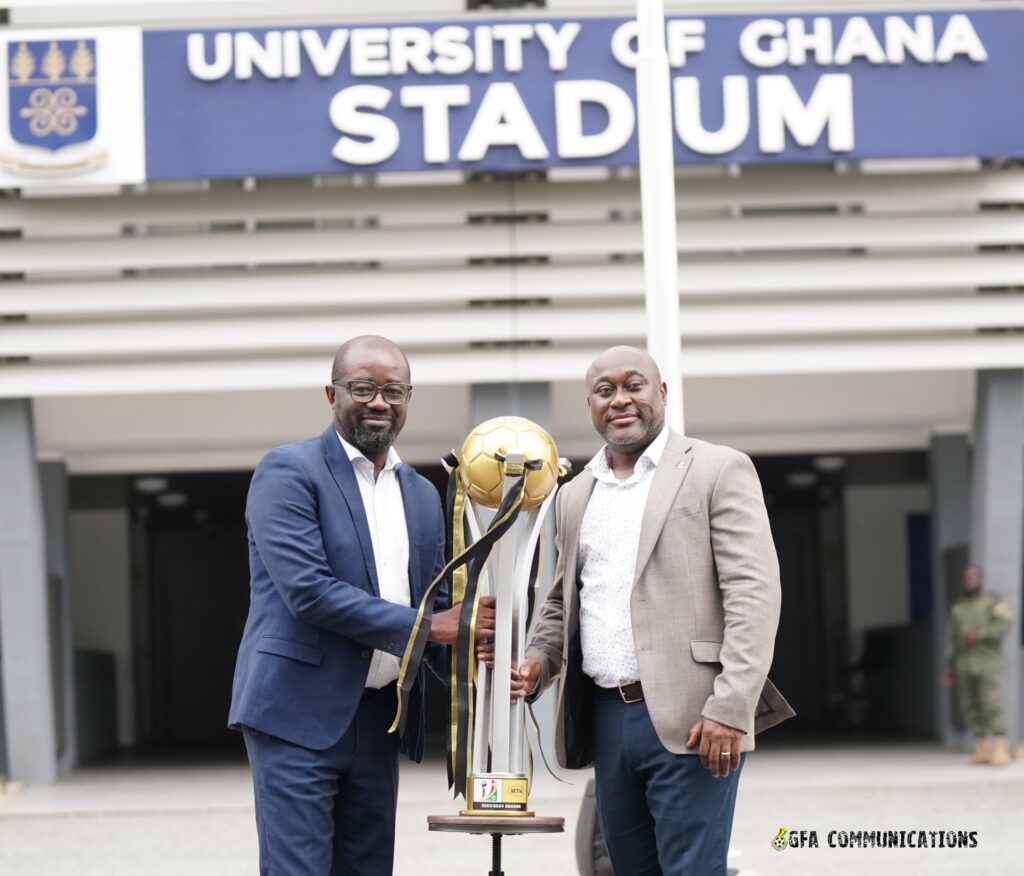 Kurt Okraku, MTN FA Cup organisers present trophy to UG Pro Vice ...