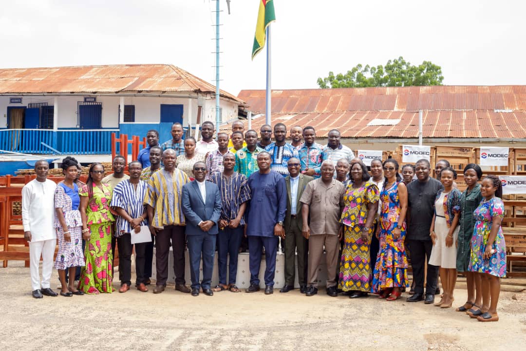 MODEC donates school furniture to Anum Presby Senior High - MyJoyOnline