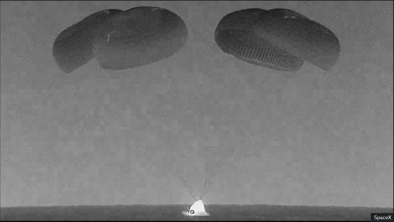 SpaceX capsule splashes down on Earth - MyJoyOnline