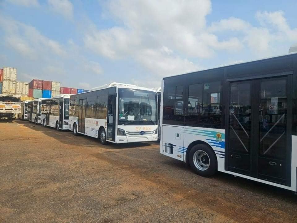 Electric buses promised by Bawumia arrive in Ghana - MyJoyOnline