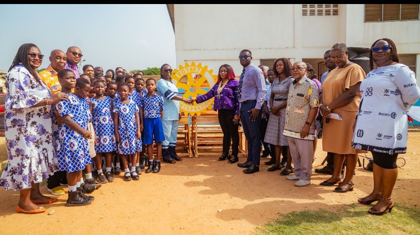 Manhean Presby Primary 'A' Basic School receives 100 dual desks from ...