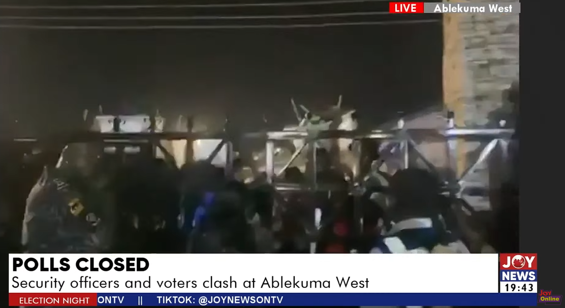 Chaos at Ablekuma West collation centre as residents clash with ...