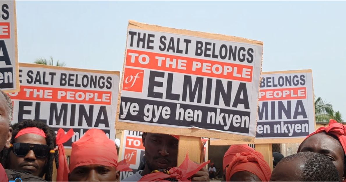 Some Elmina residents protest salt mining lease - MyJoyOnline