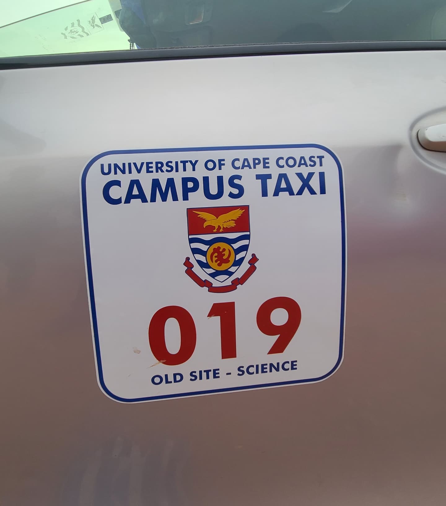 UCC SRC provides free taxi identification stickers to drivers - MyJoyOnline