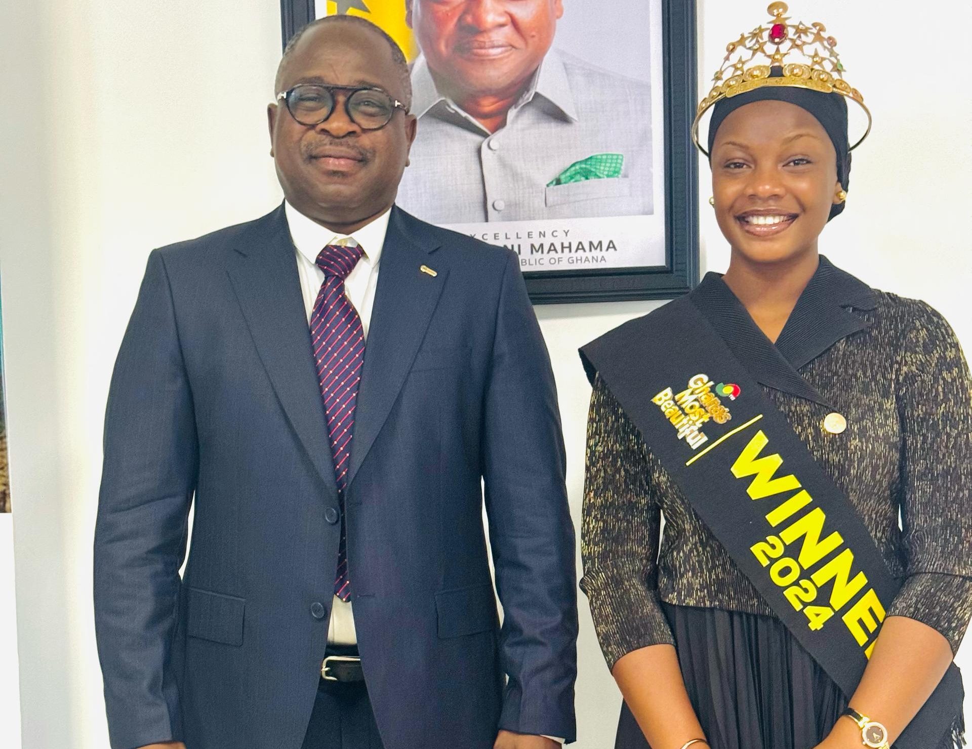2024 Ghana’s Most Beautiful winner Titiaka, engages sector ministers on ...