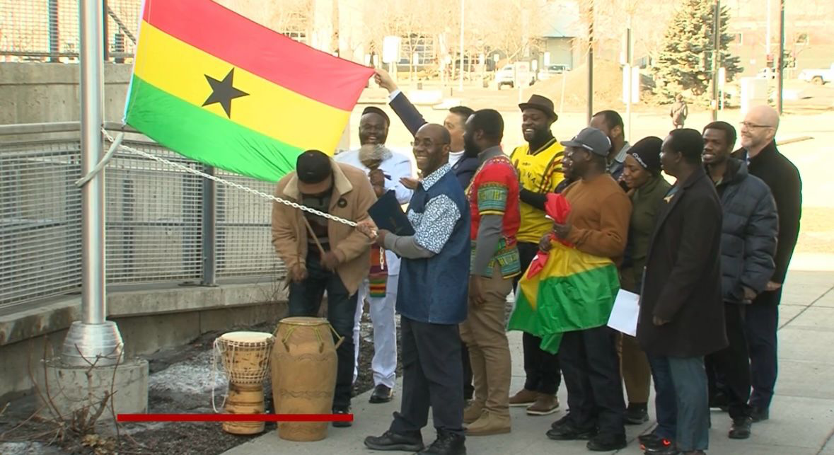 Historic first as Ghana flag is raised at Prince George City Hall to mark Independence Day ...