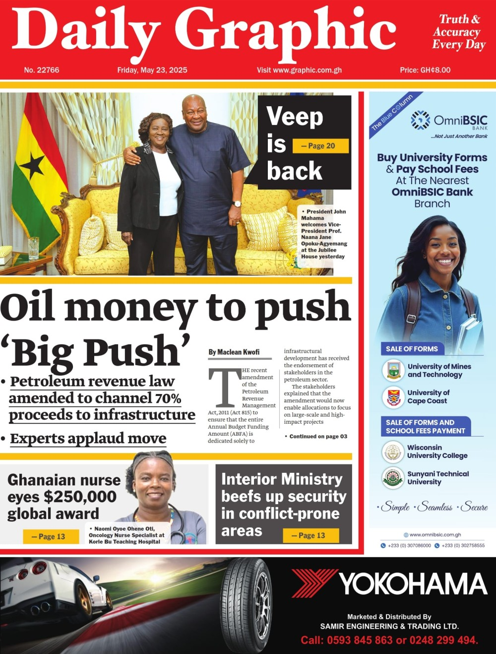 Today’s Front pages: Friday, May 23, 2025 - MyJoyOnline