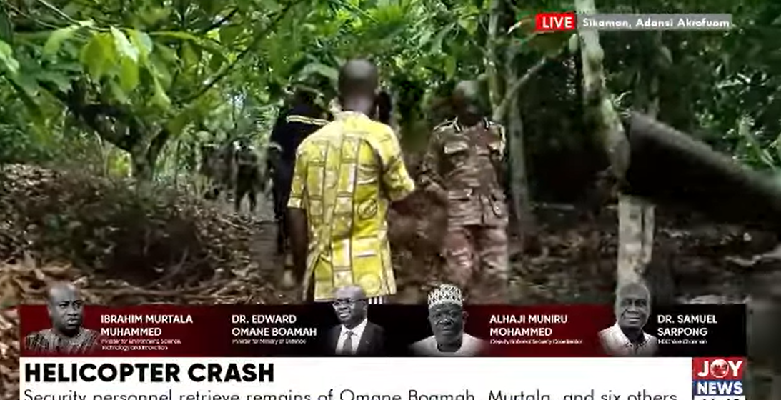 Helicopter crash: Bodies retrieved from crash site - MyJoyOnline