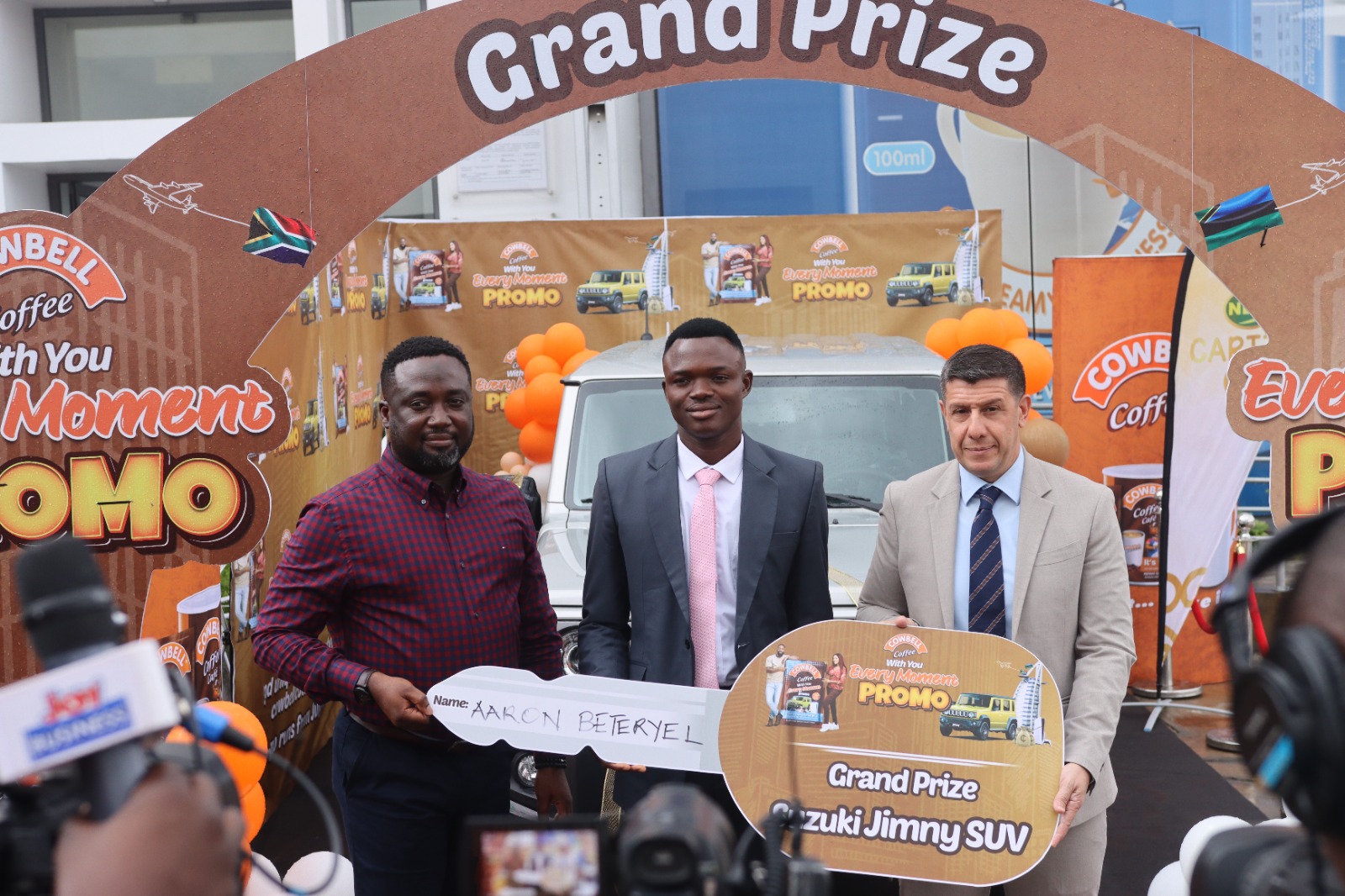 Promasidor Ghana rewards winner of Cowbell Coffee “With You Every ...