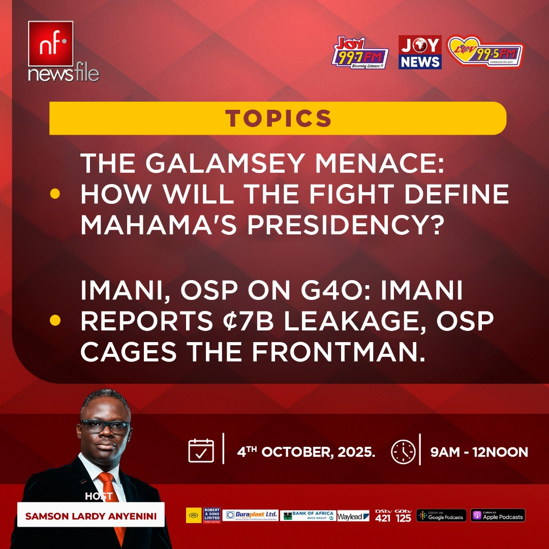 This Saturday on Newsfile: Fight against galamsey and IMANI's GH¢7bn ...