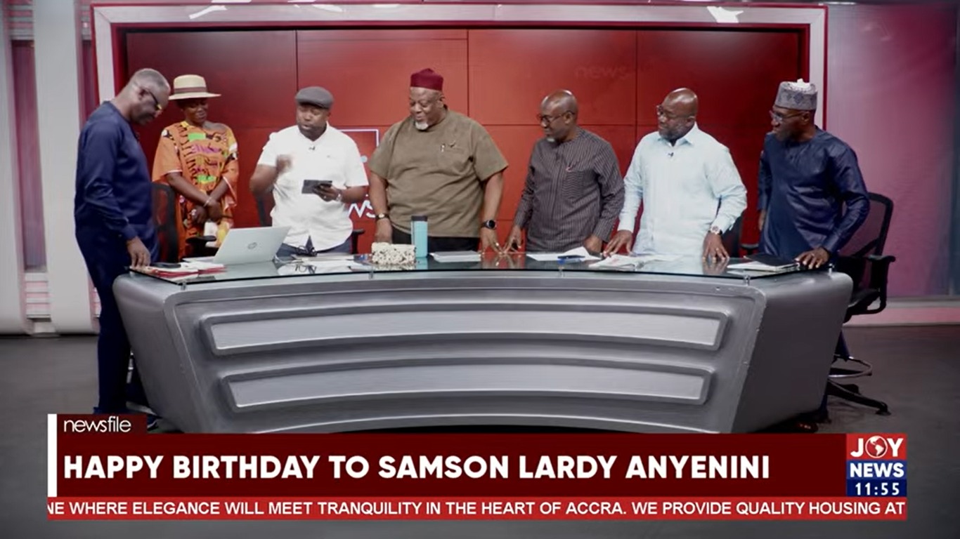 Newsfile panellists surprise host Samson Lardy Ayenini with on-air ...